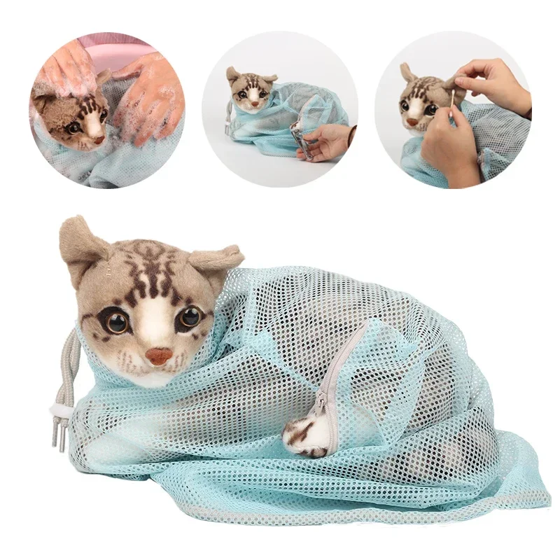 Mesh-Cat-Grooming-Bathing-Bag-Adjustable-Cats-Washing-Bags-for-Pet-Nail ...