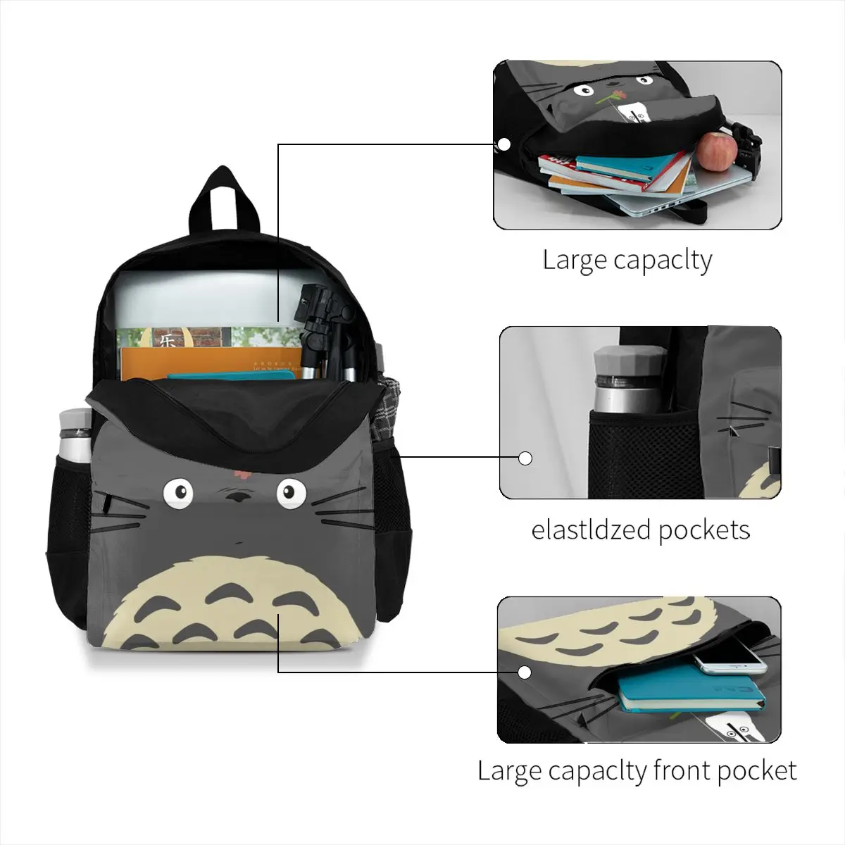 Totoro Backpack With Ears