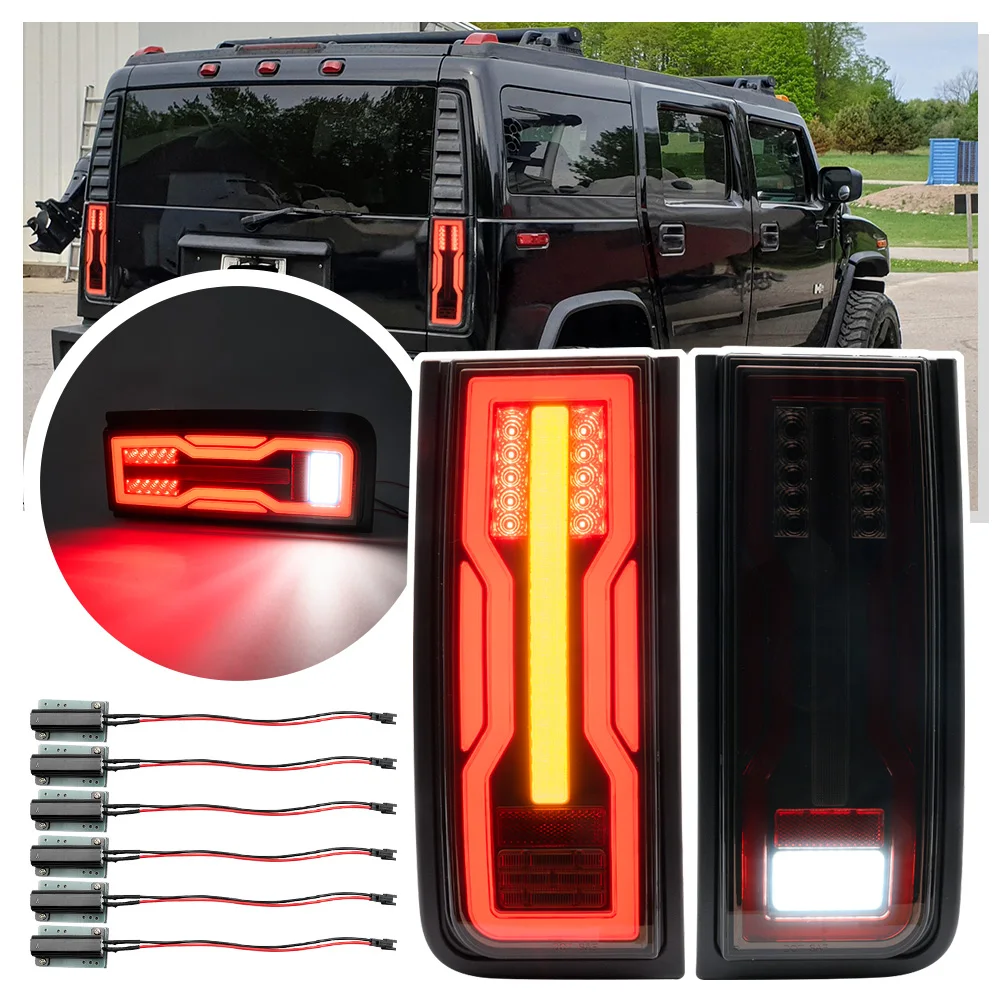 2PCS-EV-style-LED-rear-tail-Light-For-Hummer-H2-2003-2004-2005-2009-4 ...