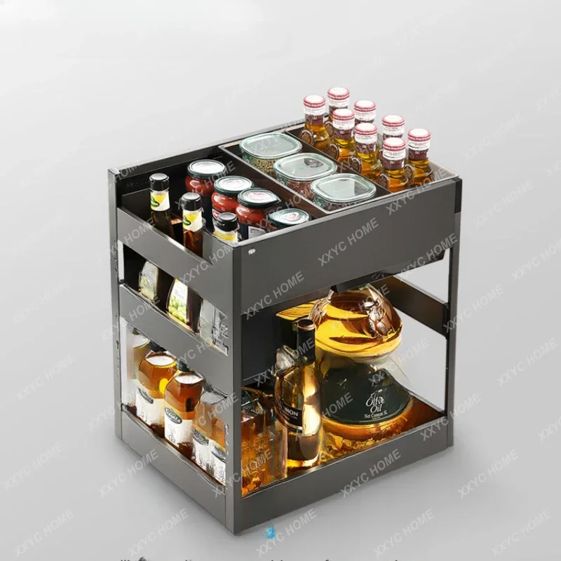 Seasoning-Basket-Drawer-Type-Double-Layer-Magic-Drawer-Storage-Rack ...