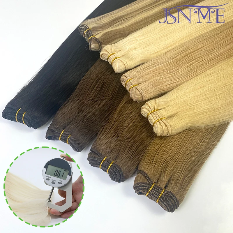 JSNME-High-Quality-Straight-Weft-Extensions-European-Real-Human-Hair ...