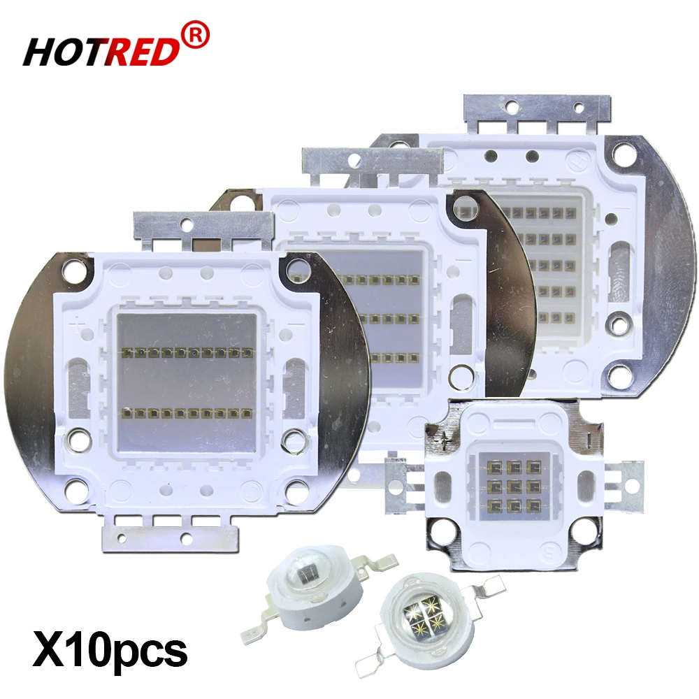 10pcs-IR-Infrared-LED-Chip-3W-5W-10W-20W-50W-100W-730nm-850nm-940nm ...