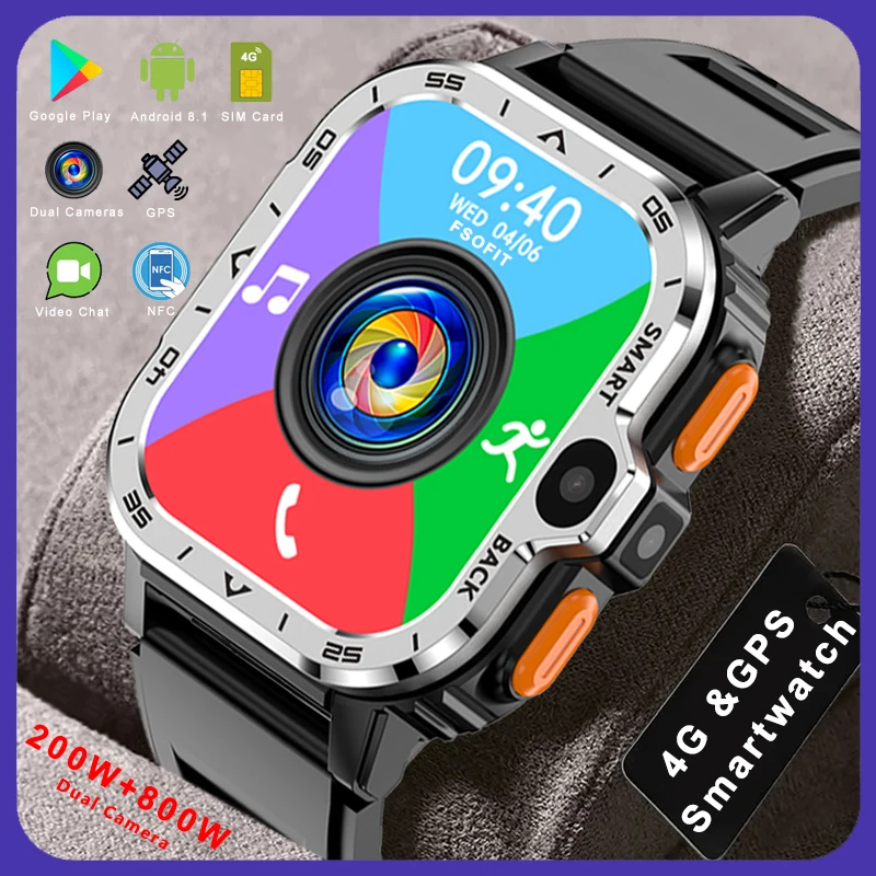 Rel-gio-Inteligente-Android-com-C-mera-Dupla-Smartwatch-Robusto-Google ...