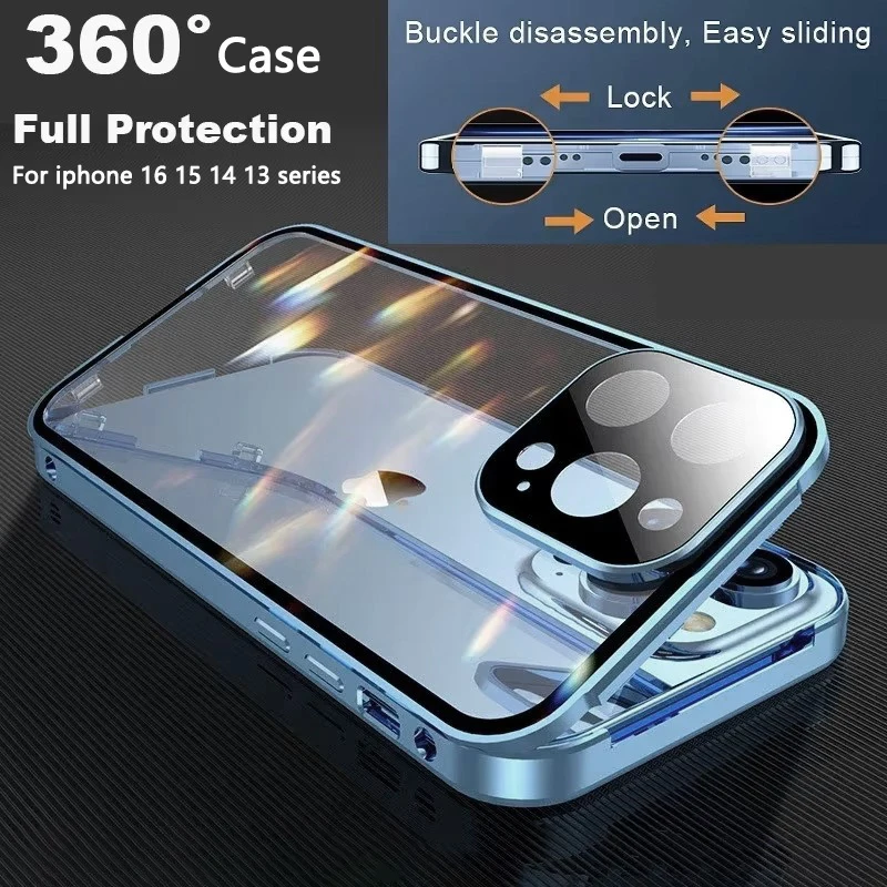 360 ° Volledige Bescherming Metalen aluminium Magnetische Case Voor ...