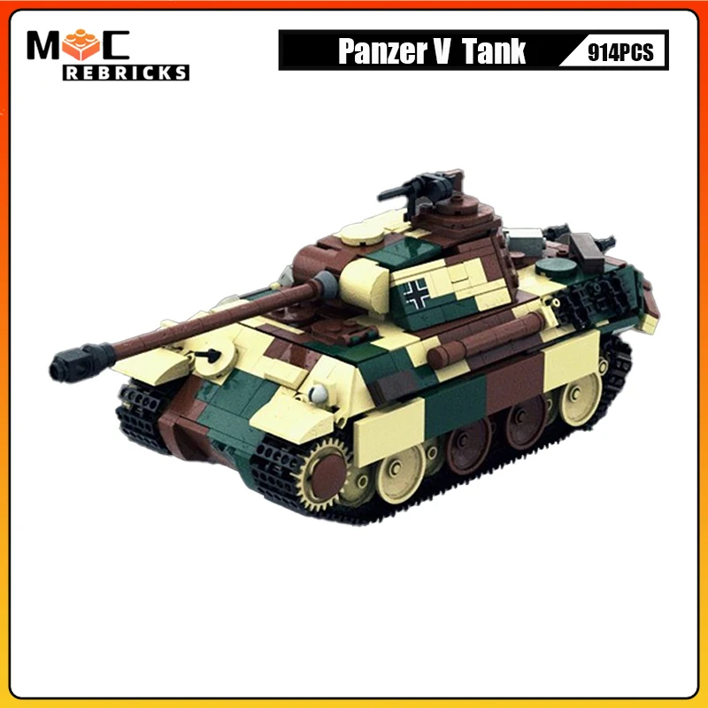 WW2 Military Armored Vehicle Panther Ausf A German Medium Tank MOC ...