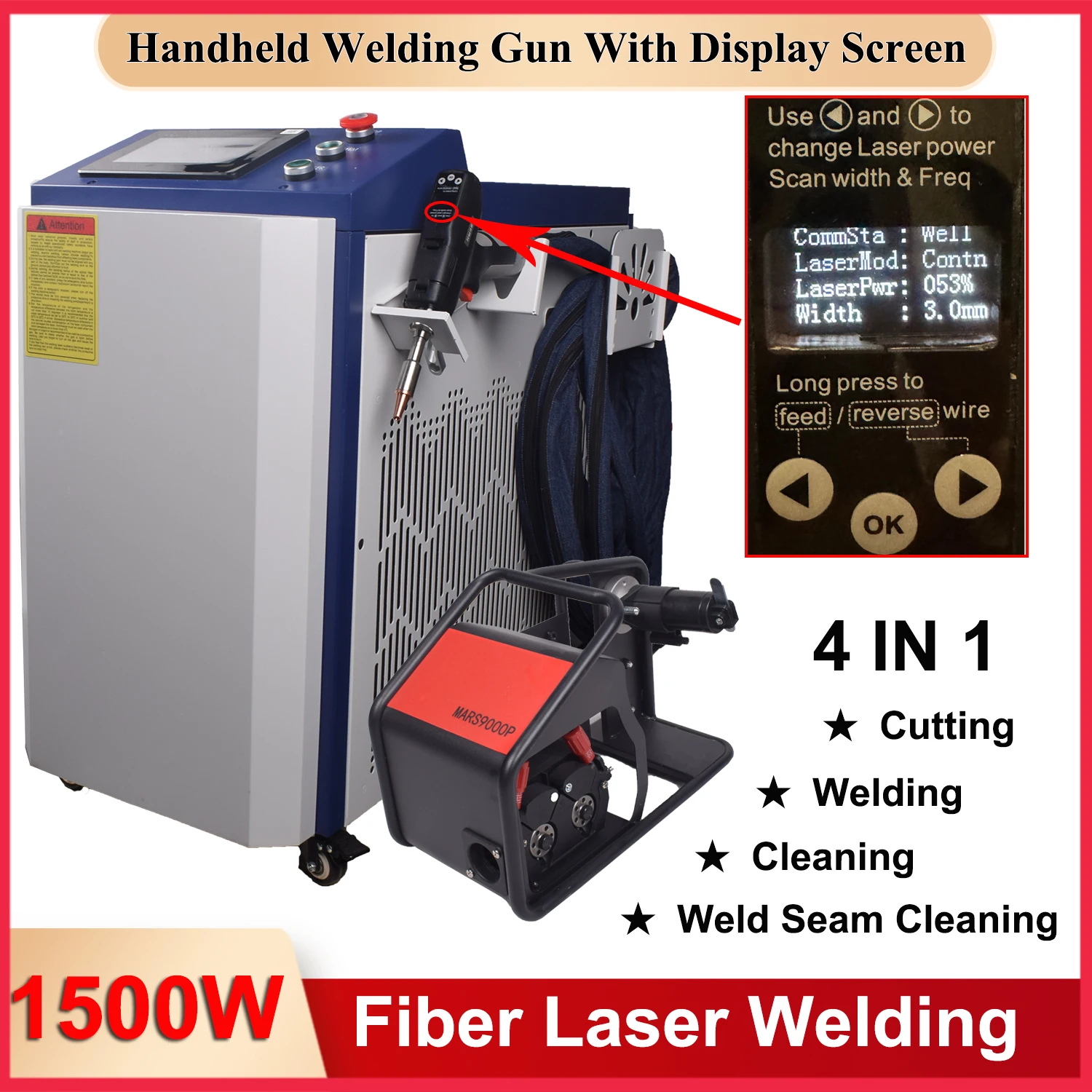 RECI-1500W-Fiber-Laser-Welding-Machine-4-in-1-Laser-Welding-Cleaning-Cutting-Machine-Handheld ...