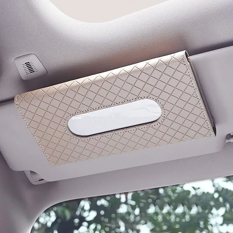 Car-Tissue-Box-Towel-Sets-Car-Sun-Visor-Tissue-Box-Holder-Auto-Interior ...