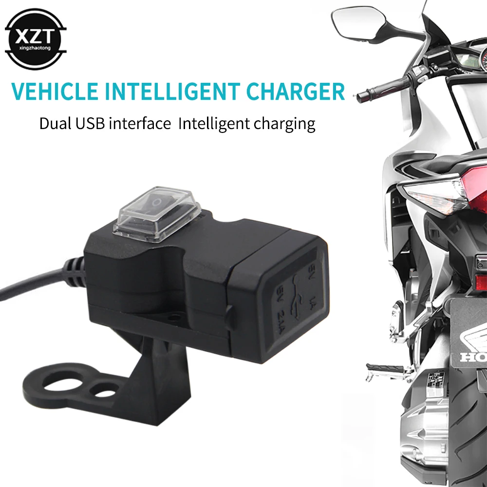 Universal-Dual-USB-Port-12V-Waterproof-Motorbike-Motorcycle-Handlebar ...