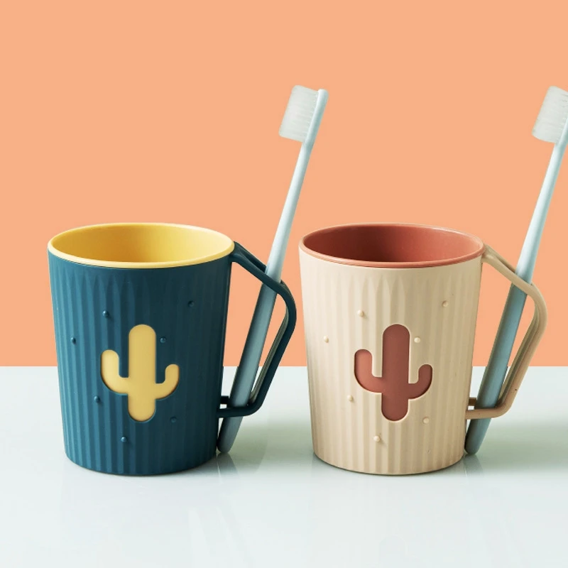 Bathroom-Tumblers-Creative-Cactus-Mouthwash-Cup-Plastic-Tooth-Mug-for ...