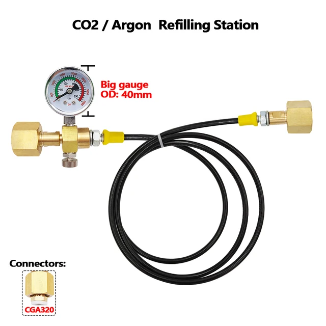 Argon CO2 Refilling Station Charging Adapter To Small Welding Tanks,W ...