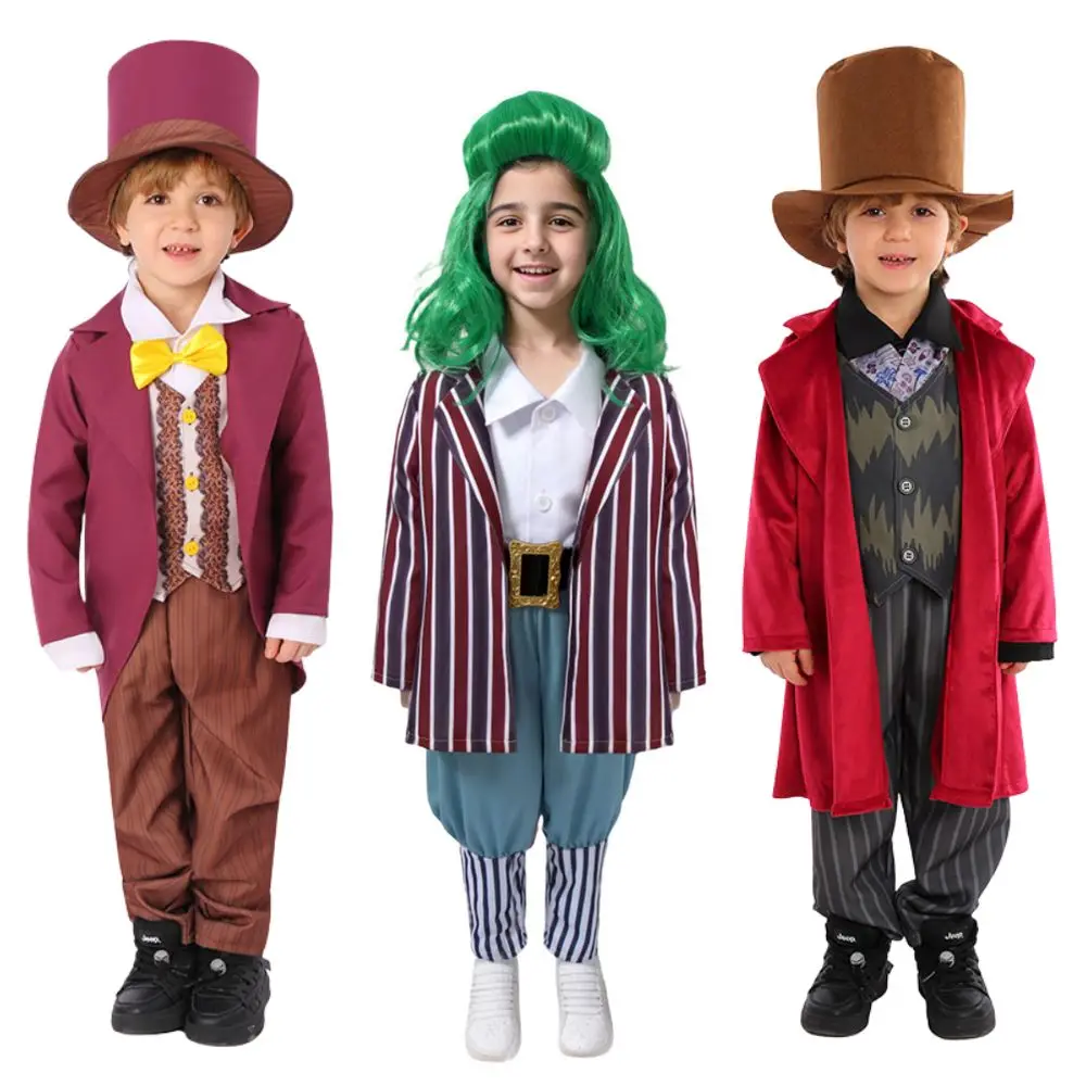 Wonkka-Cosplay-Loompa-Costume-Disguise-for-Kids-Children-Clothes-Jacket ...