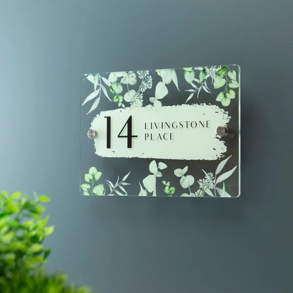 1PC Custom PMMA Door Sign - Personalized Forest Style Number Accessory ...