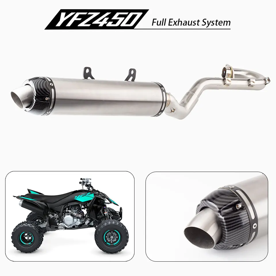 Motorcycle-ATV-exhaust-Muffler-For-YAMAHA-YFZ450R-YFZ450X-YFZ450RSE ...
