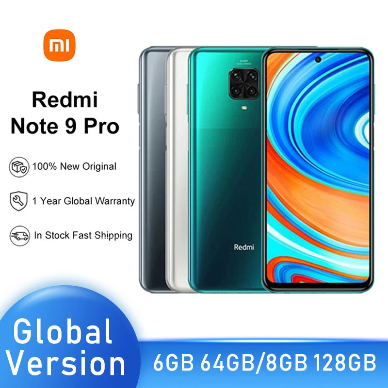 Global Version Xiaomi Redmi Note 9 Pro Smartphone 6gb 64gb Snapdragon 720g Octa Core 64mp Camera ...