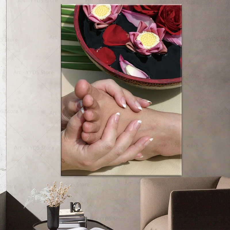 Foot Spa Yoga Salon Nail Body Massage Posters Canvas Wall Art Picture ...