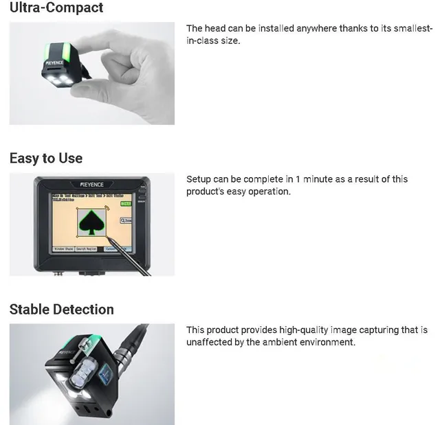 Vision Sensor KEYENCE IV Series Ethernet/IP Connection, 40% OFF