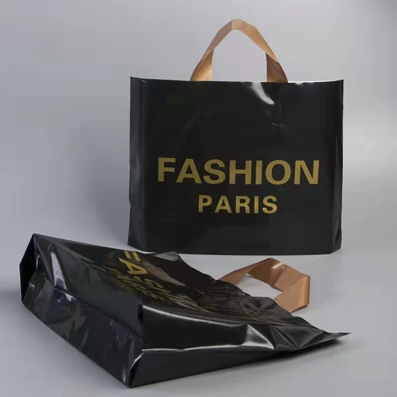 Custom Biodegradable Pe Plastic Shopping Bag With Handle Custom Logo ...