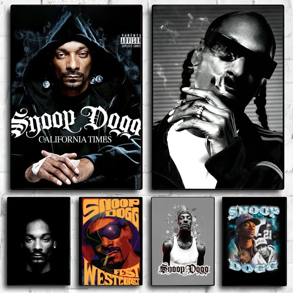 Hip-Hop-Rapper-Snoop-D-Doggs-Poster-DIY-Kraft-Paper-Vintage-Poster-Wall ...