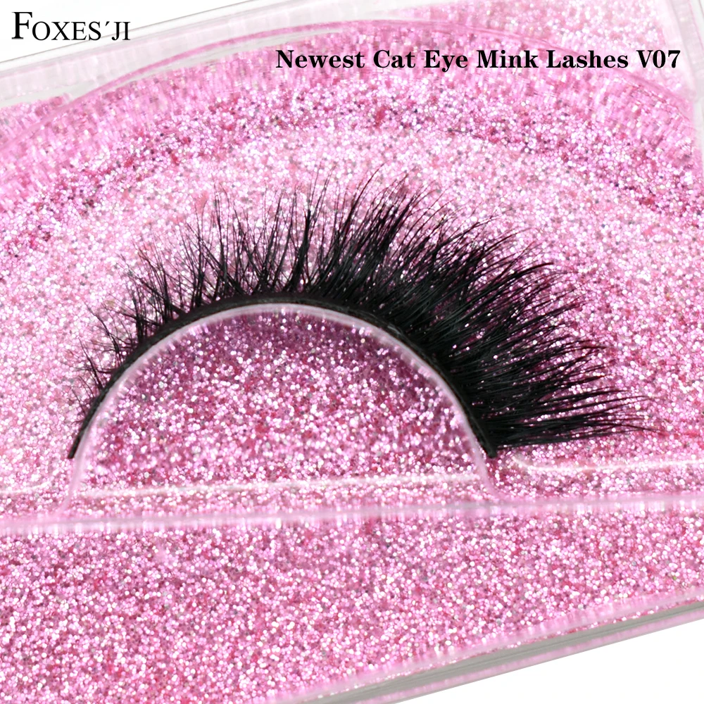 FOXESJI-Mink-Eye-Lashes-Newest-Cat-Eye-False-Eyelashes-Handmade-Fluffy ...