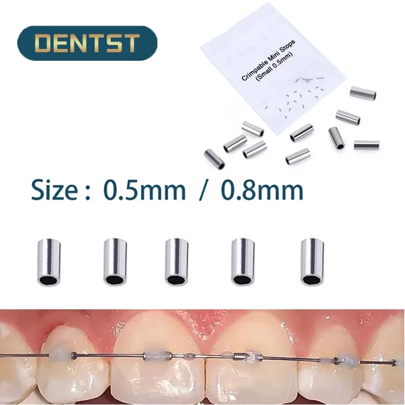 10pcs-bag-Orthodontic-mini-crimpable-stops-on-archwire-Bracket-Dental ...