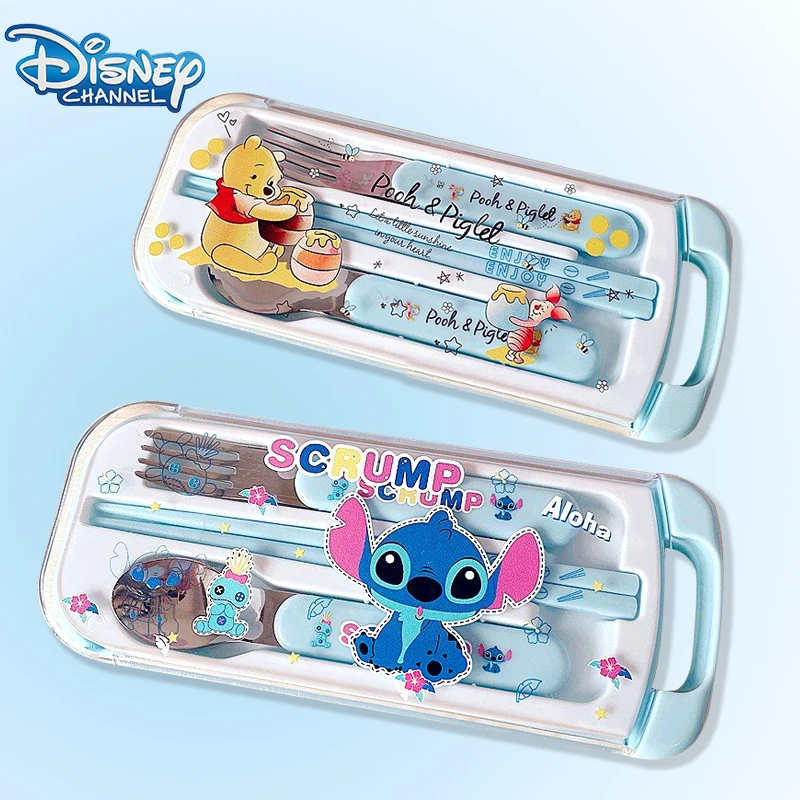 Disney-Stitch-Suit-Tableware-Spoon-Fork-Cartoon-Cute-Winnie-The-Pooh ...