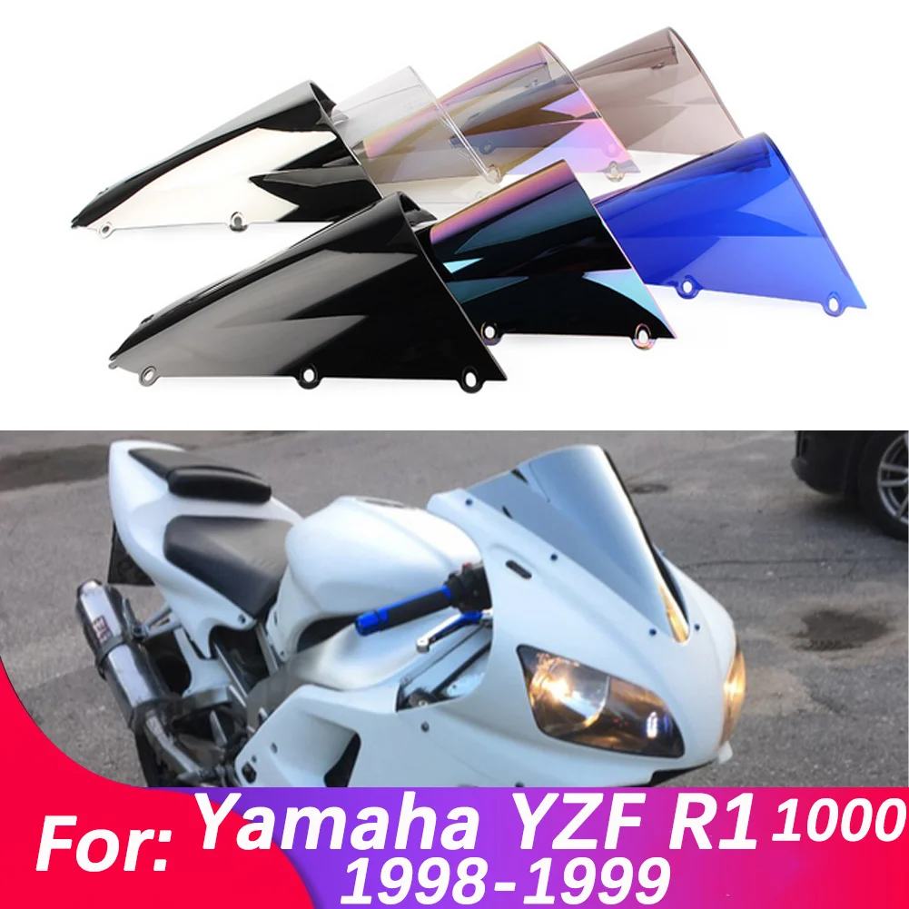 Windshield-For-Yamaha-YZF-R1-1000-YZFR1-1998-1999-Double-Bubble ...