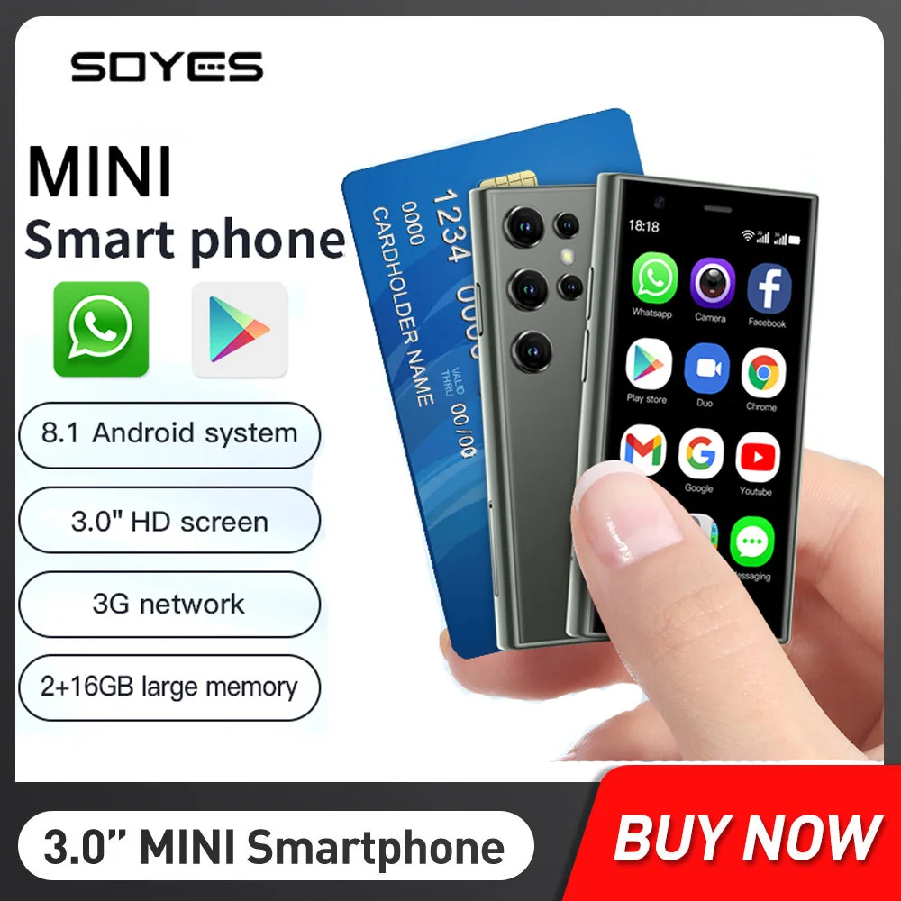 SOYES-tel-fono-inteligente-S23-Pro-Mini-smartphone-con-red-3G-2GB-16GB ...