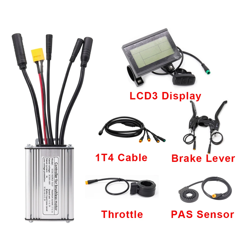 Ebike-36V-48V-250W-350W-17A-KT-Brushless-Motro-Controller-With-KT-LCD3 ...