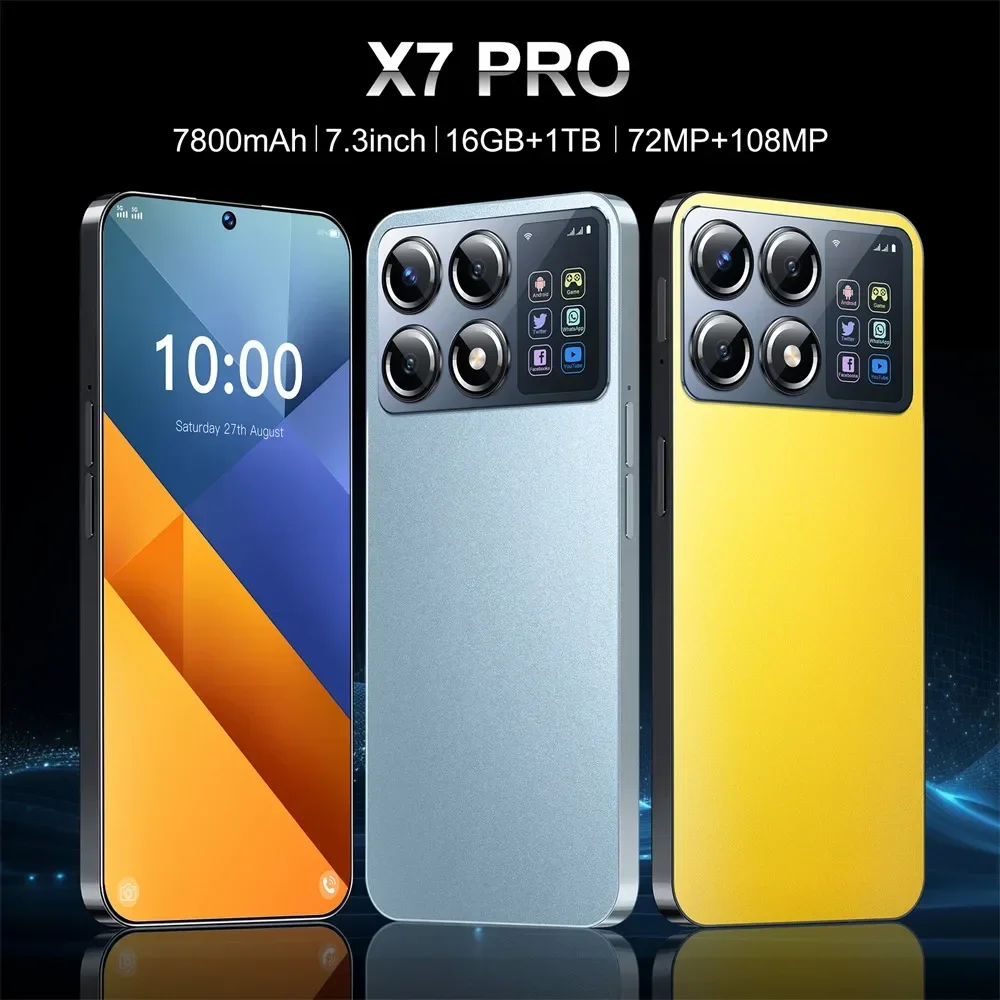 2024-Original-X7Pro-Smartphone-7-3inch-Global-Version-Mobile-Phone-16G ...