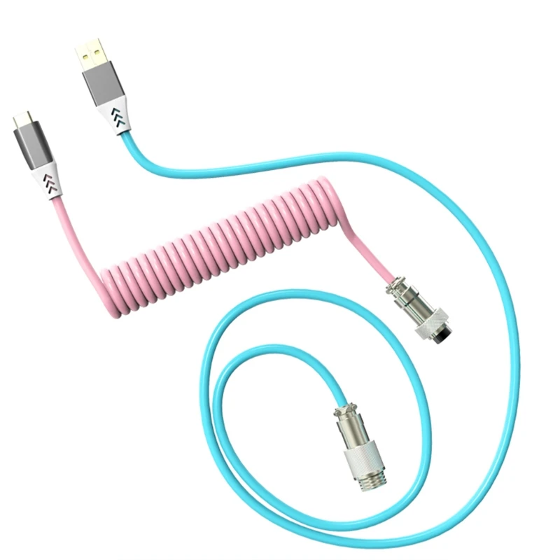 Cable enrollable desmontable tipo C a USB de 7,2 pies, TPE + Metal ...