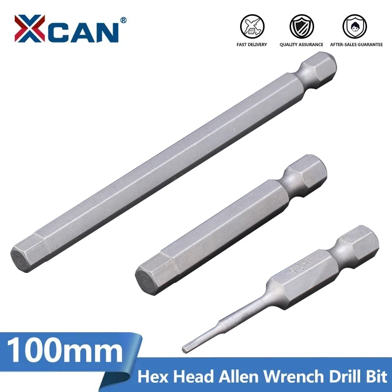 XCAN-100mm-Metric-Allen-Screwdriver-Bit-Hex-Head-Allen-Wrench-Drill ...