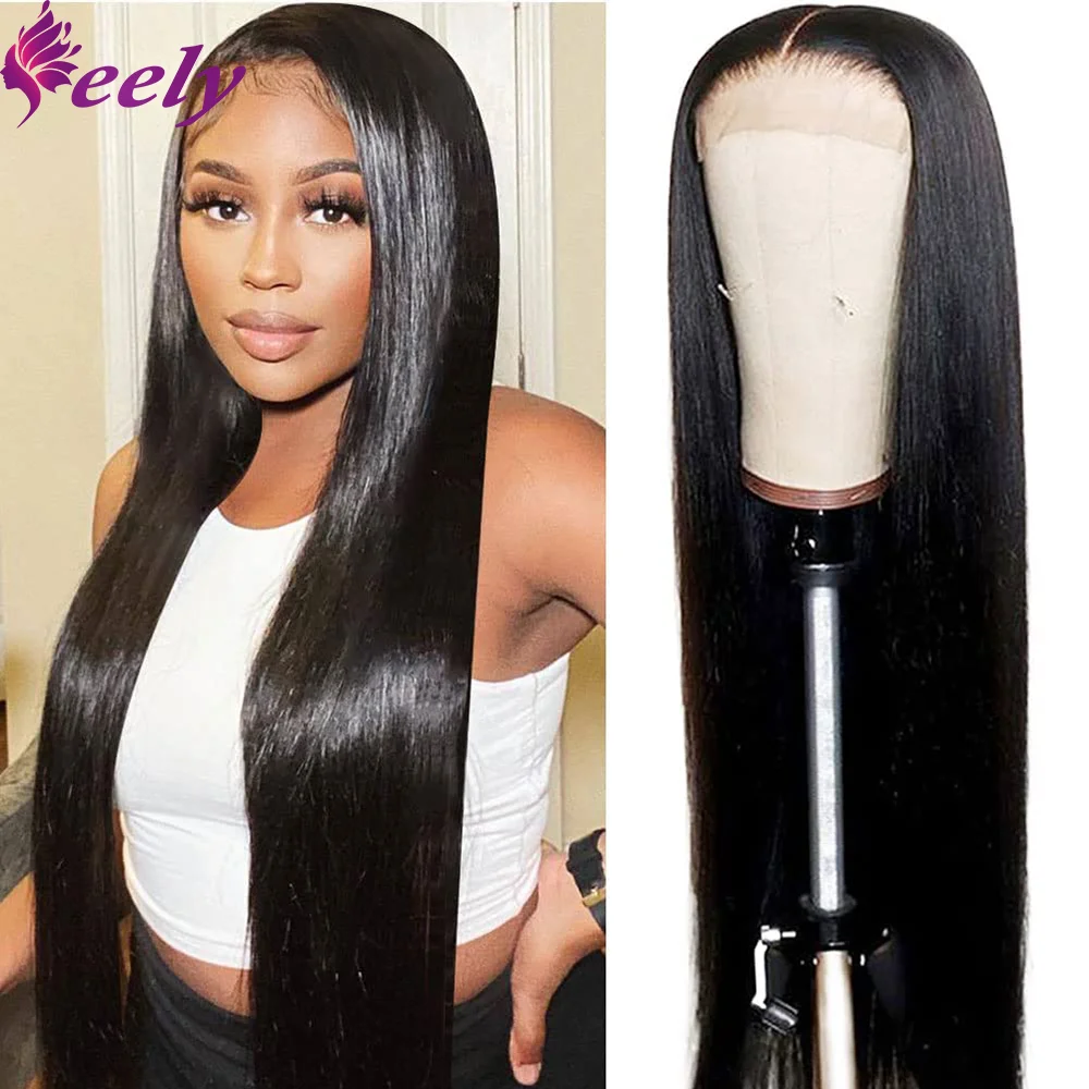 Lace-Front-Human-Hair-Wig-Straight-5x5-HD-Lace-Brazilian-100-Human-Hair ...