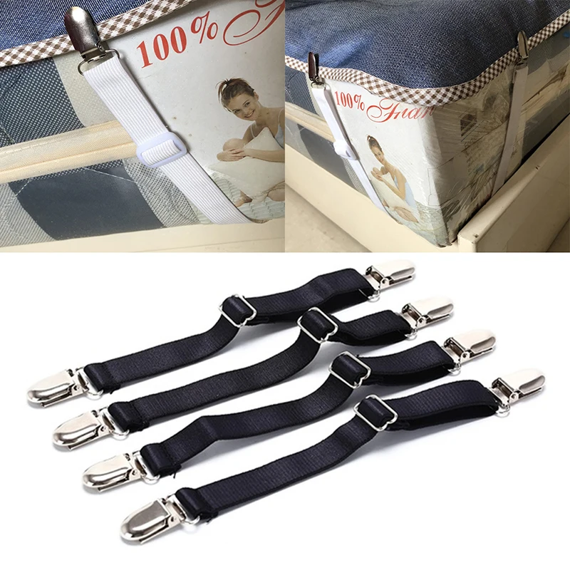 2Pcs-Adjustable-Bed-Sheet-Clips-Elastic-Sheets-Slip-Resistant-Belt ...