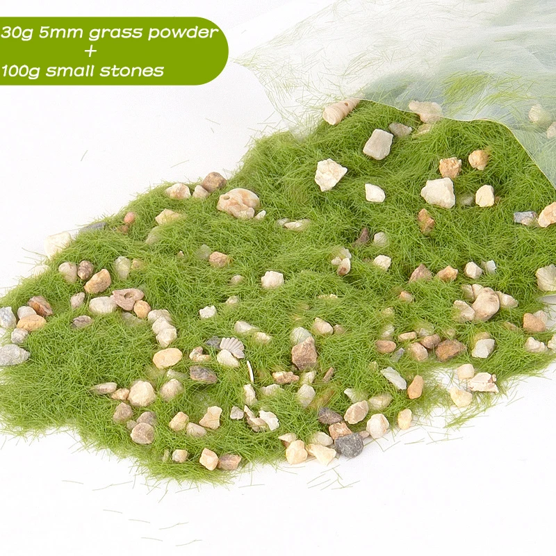 100g-Simulated-Gravel-Stones-30g-5MM-Grass-Powder-Scene-Materials-Diy ...