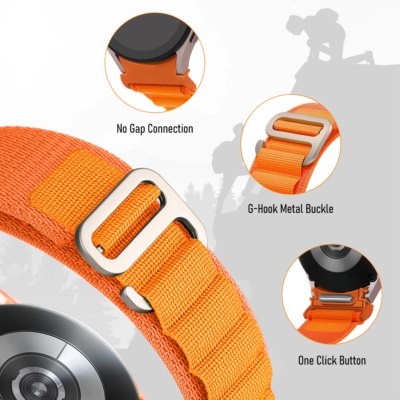 Premium Alpine Loop Band – One-Click Strap & Bracelet for Galaxy watch ...