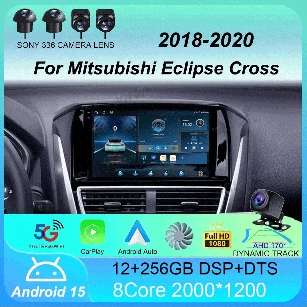 Car Radio Andorid 15 Carplay Auto For Mitsubishi Eclipse Cross 2018 ...