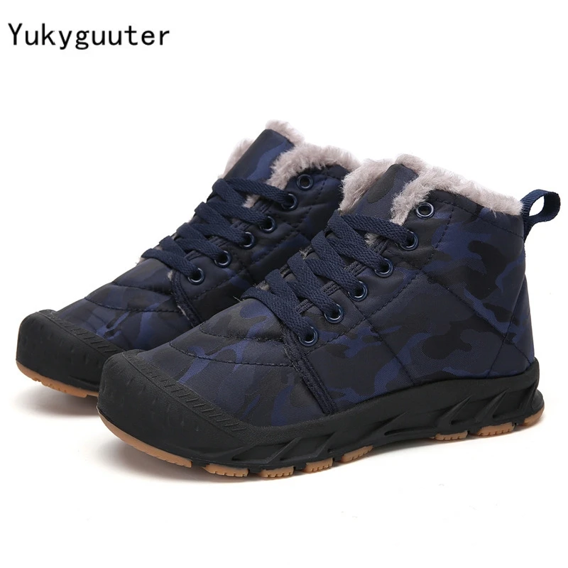 Waterproof-Winter-Children-Snow-Boots-Warm-Outdoor-Shoes-Boy-Girl-Short ...