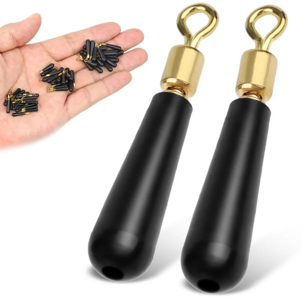 FLYSAND 50pcs High Quality Drift Fishing Floats Seat Copper Head Rubber ...
