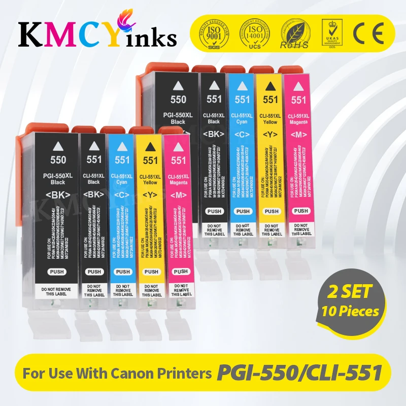 KMCYinks-PGI550-XL-Compatible-Canon-CLI-551-PGI-550-Ink-Cartridge-For ...