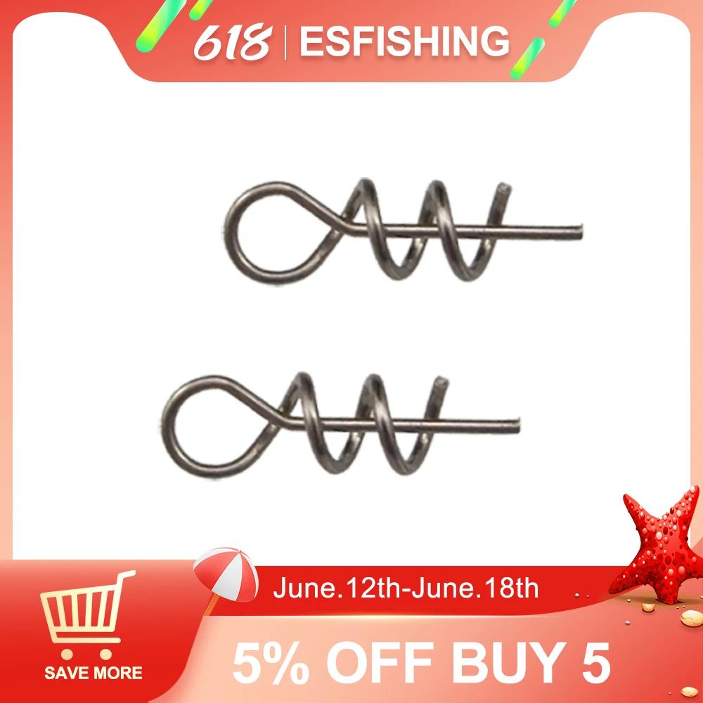 Soft Bait Spring Lock Pin Crank Hook | Spring Lock Soft Fishing Bait ...