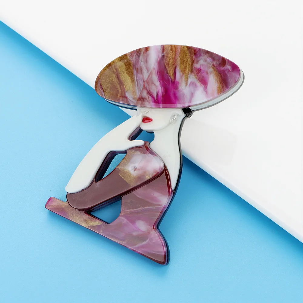 handmade fashion jewelry accessories acrylic cartoon character brooch ...