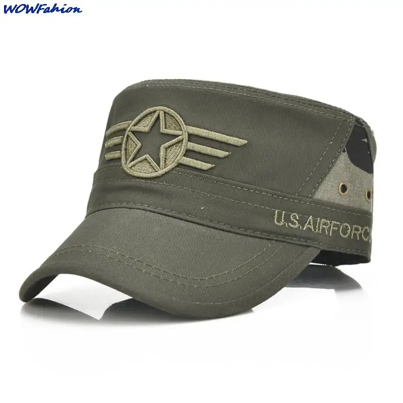 Military-Tactical-Hats-Embroidery-Pentagram-Flat-Caps-for-Men-Team-Male ...