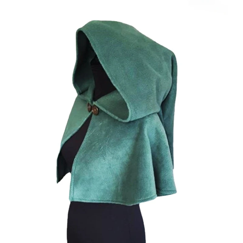 Medieval-Cosplay-Accessories-Elf-Hat-Gothic-Assassin-Hooded-Cape-Shawl ...