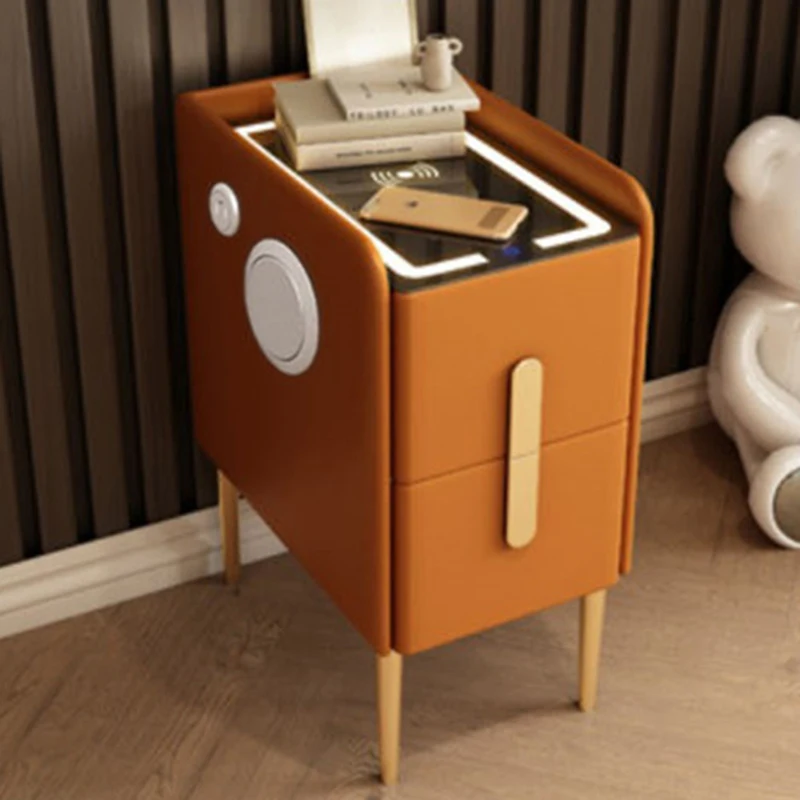 Narrow Smart Nightstands Modern Living Room Smart Small Bedside Table ...