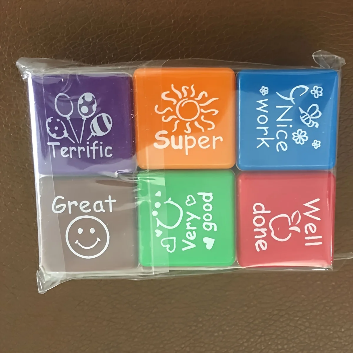 6 teacher seal sets for classroom assessment, rectangular praise seals ...