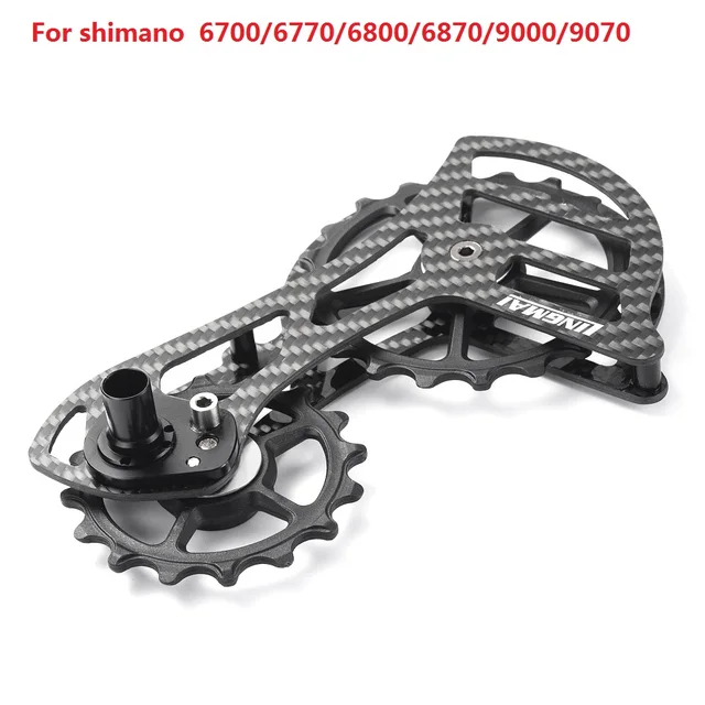 LINGMAIUT 105 Bicycle Ceramic Bearing Carbon fiber Jockey Pulley Wheel ...