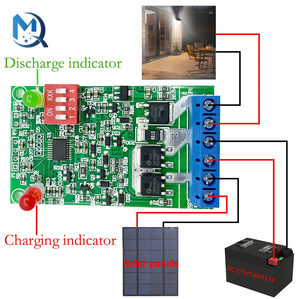 Solar Lamp Controller Module Lithium Battery Solar Lamp Panel Circuit ...