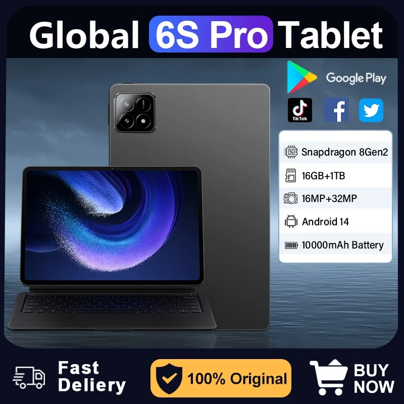 Tableta-Pad-6S-PRO-Original-versi-n-Global-Tablet-con-Android-14-16GB ...