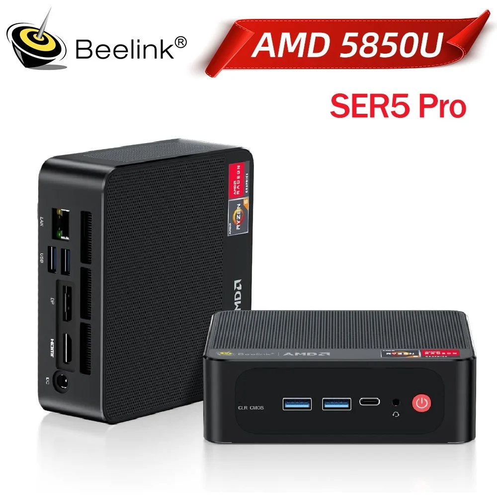 Beelink Mini PC SER5 Pro | AMD Ryzen 7 5850U | 16GB RAM | 500GB M.2 ...