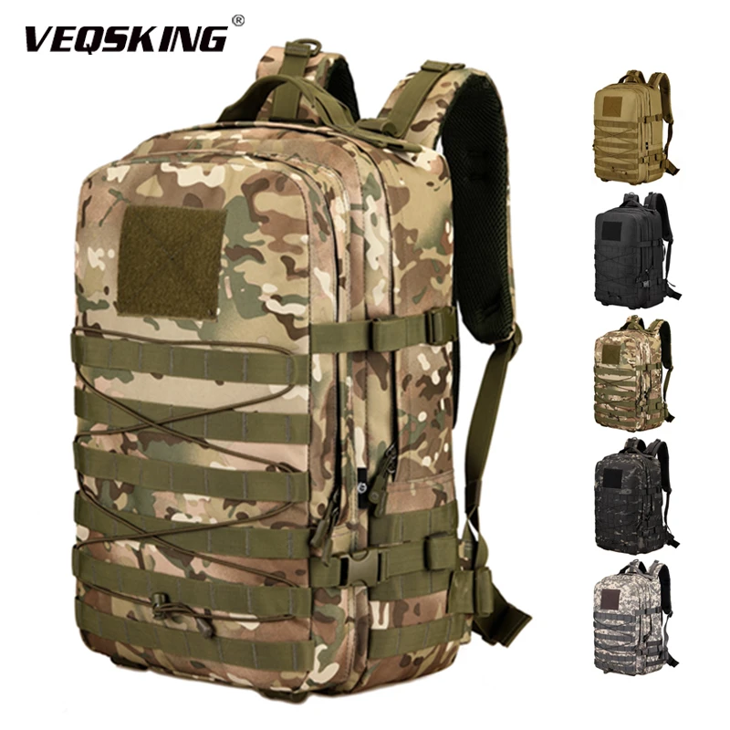 45l Military Tactical Backpack, Men Outdoor Camping Travel Bags, Molle ...